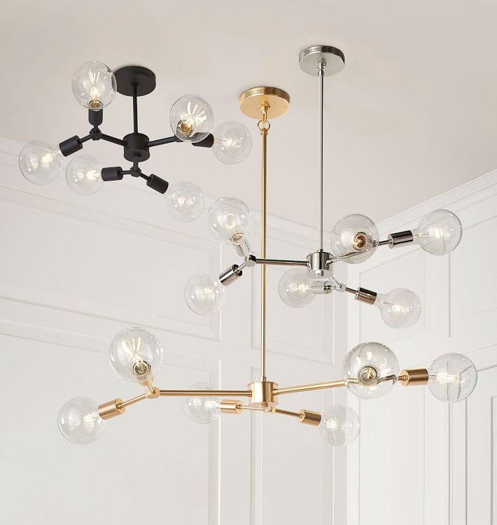 Salem 18" Semi-Flush Bare-Bulb Fixture | Rejuvenation