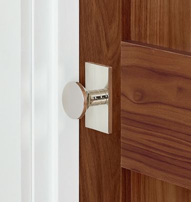Bowman Brass Knob Tube Latch Interior Door Set, Rectangular Backplate ...