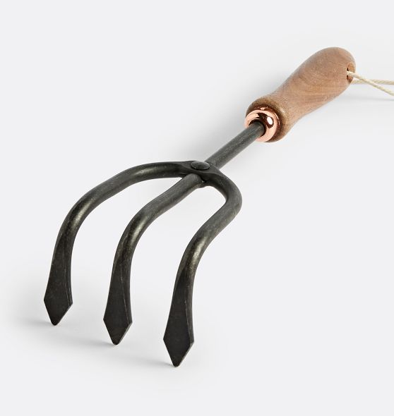 Cultivator Rake Hand Tool with Walnut Handle | Rejuvenation