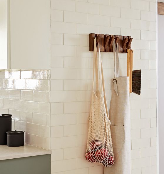 Wide Eaton Walnut Hook Rack | Rejuvenation