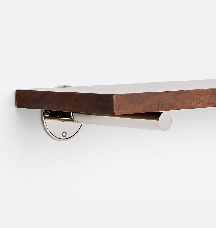 8" Brass Rod Shelf Brackets Set of 2 | Rejuvenation