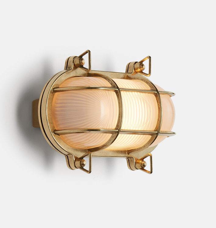 7" Seabeck Cage Oval Bulkhead Sconce | Rejuvenation