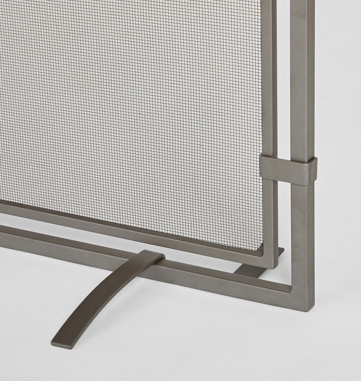 Framed Single Panel Fireplace Screen | Rejuvenation
