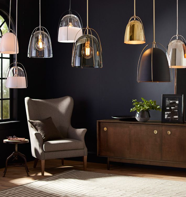 Haleigh 8" Metal Dome Rod Pendant | Rejuvenation