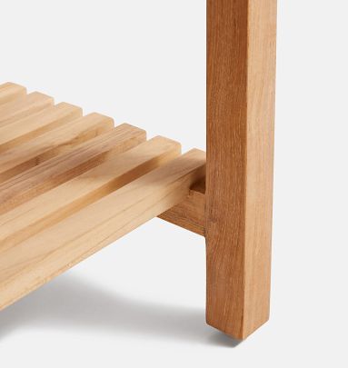 Adela Teak Shower Bench | Rejuvenation