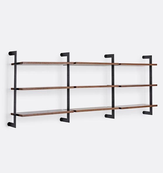 Holgate Triple Modular Shelving Set with 36" Rails | Rejuvenation
