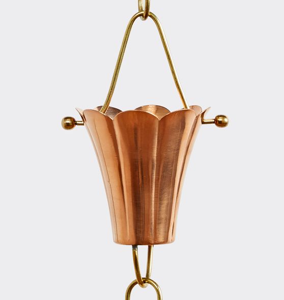 Fluted Flower Rain Chain | Rejuvenation