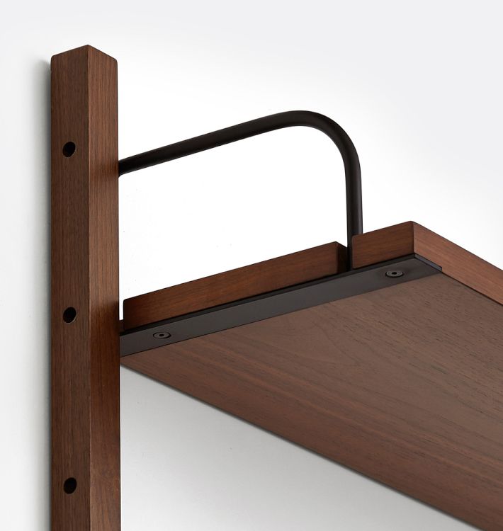 Hart Modular Walnut Double Shelving Unit with Double Cabinets ...