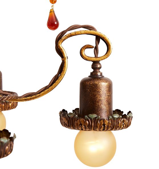 5-Light Classical Revival Bare Bulb Chandelier | Rejuvenation