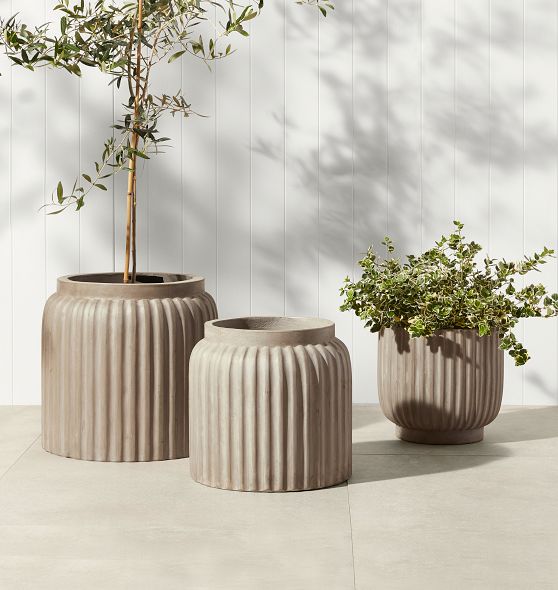 Concrete Fluted Planter | Rejuvenation