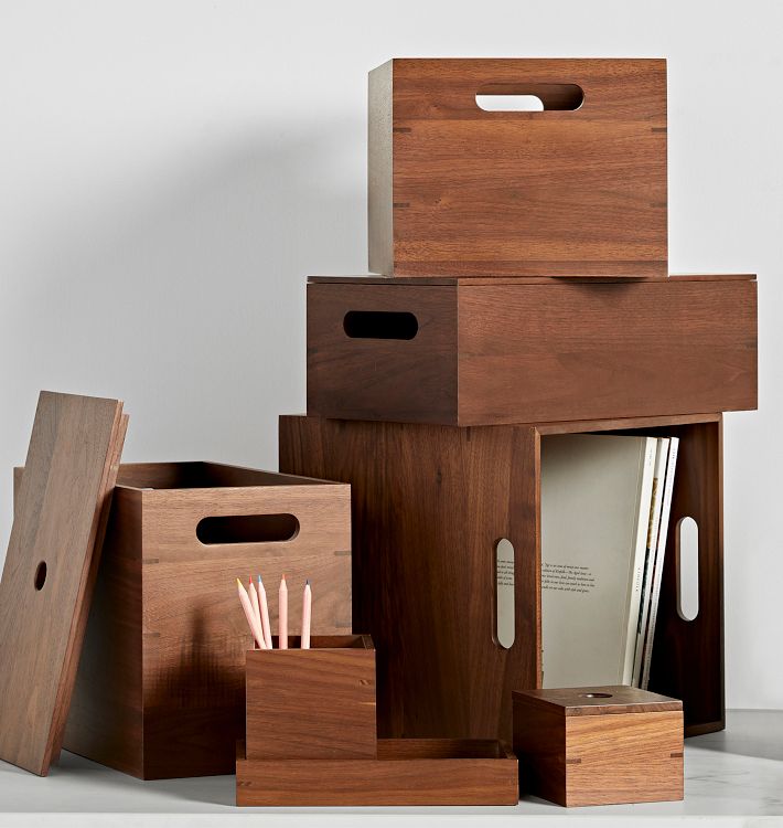 Poplar Wood Box with Lid | Rejuvenation