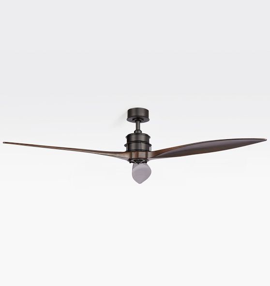 OPEN BOX: Falcon Ceiling Fan, Matte Black & Walnut Blade | Rejuvenation