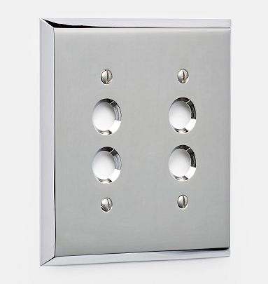 Lewis Double Push-Button Switchplate | Rejuvenation