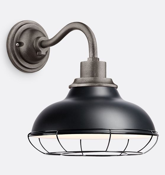 Carson 12" Wall Sconce with Cage | Rejuvenation