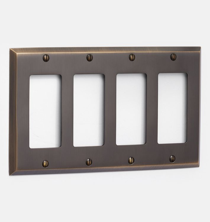 Lewis Quad GFCI Switchplate | Rejuvenation