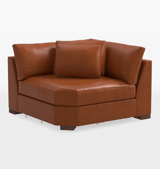 Wrenton Leather Wedge Corner Sectional Component | Rejuvenation
