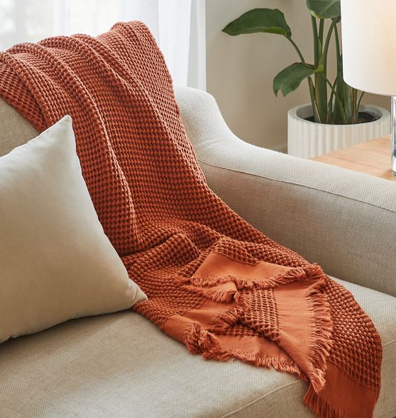 Waffle Knit Throw | Rejuvenation