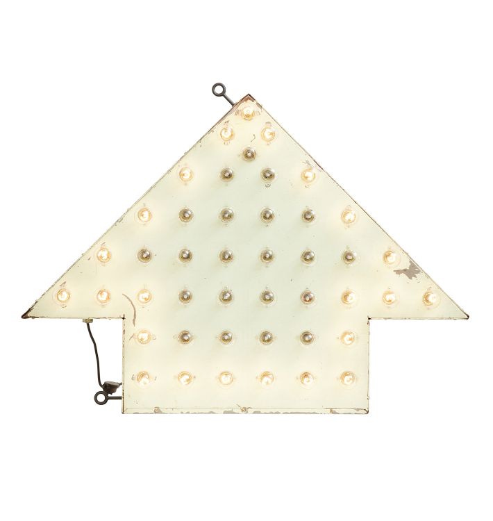 Vintage 88-Bulb Double-Sided Arrow Sign | Rejuvenation