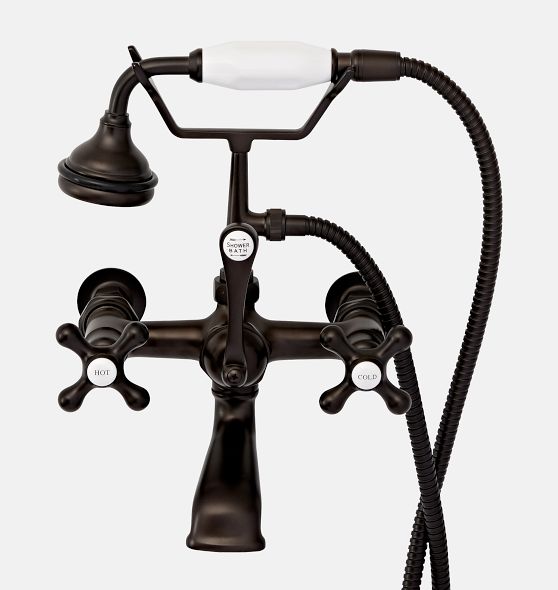 Wall Mounted Tub Filler with Handshower | Rejuvenation