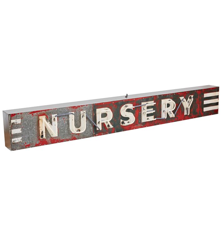 Neon Nursery Sign Circa 1940S | Rejuvenation