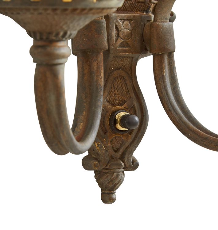 Pair of Vintage Romance Revival Candle Sconces with Rotary Switches ...