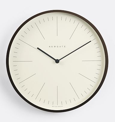 Mr. Clarke Wall Clock - Dark Plywood | Rejuvenation