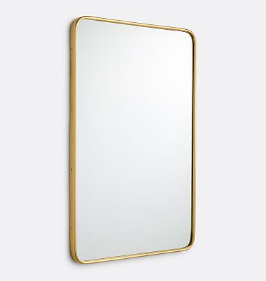 Rounded Rectangle Metal Framed Mirror | Rejuvenation