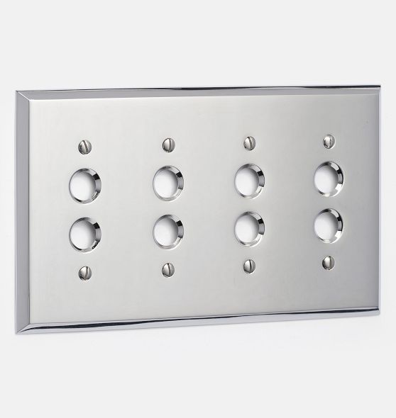 Lewis Quad Push-Button Switchplate | Rejuvenation