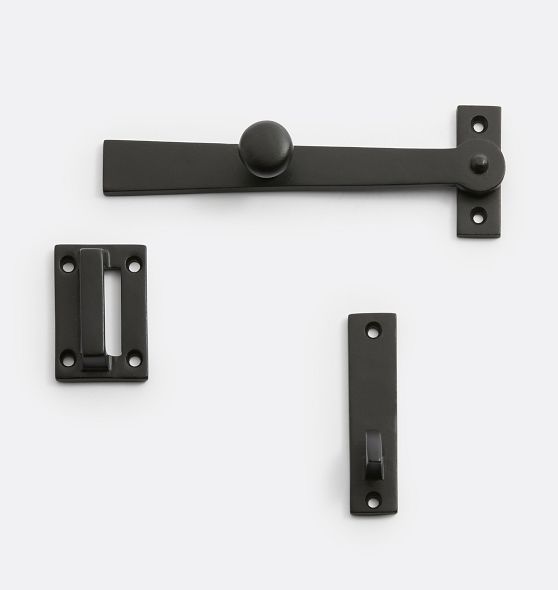 Matte Black Bronze Gate Drop Bar With Handle | Rejuvenation