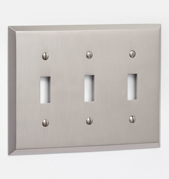 Lewis Triple Toggle Switchplate | Rejuvenation