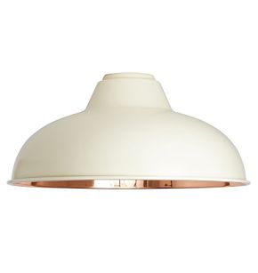 20" Deep Dome Shade - Matte Cream & Polished Copper | Rejuvenation