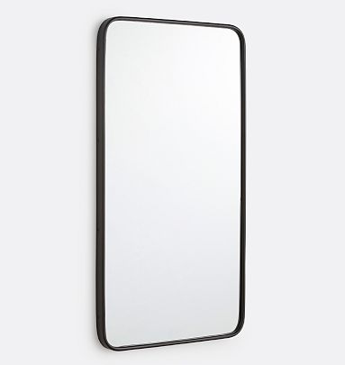 Rounded Rectangle Metal Framed Mirror | Rejuvenation