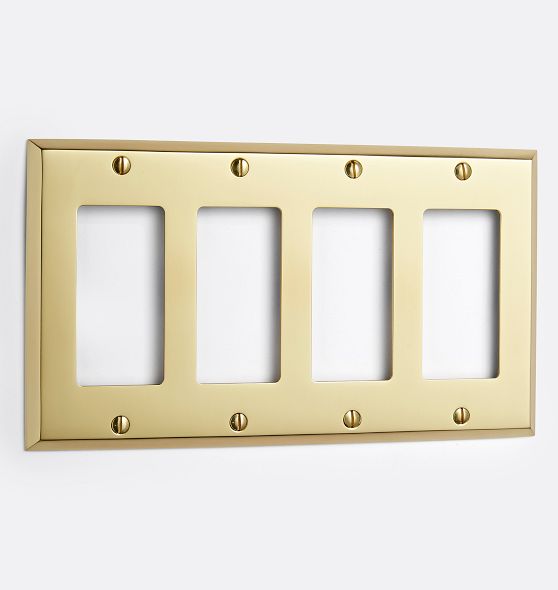Lewis Quad GFCI Switchplate | Rejuvenation