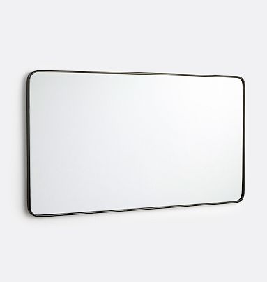 OPEN BOX: Double Vanity Rounded Rectangle Metal Framed Mirror ...
