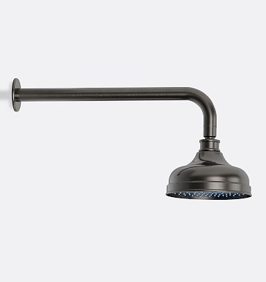 14-1/4" Wall Mount Shower Arm with 6" Shower Head | Rejuvenation