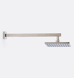 15-1/2" Wall Mount Shower Arm with Square Shower Head | Rejuvenation