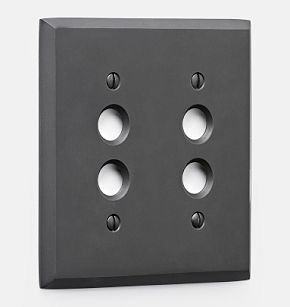 Lewis Double Push-Button Switchplate | Rejuvenation