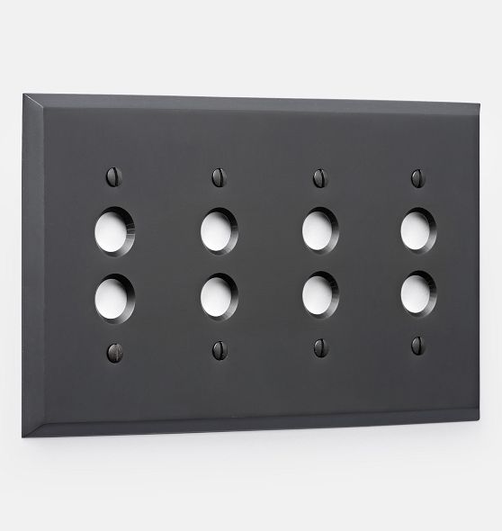 Lewis Quad Push-Button Switchplate | Rejuvenation