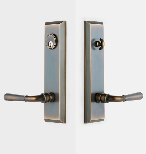 Putman Classic Lever / Lever Exterior Door Hardware Tube Latch Set ...