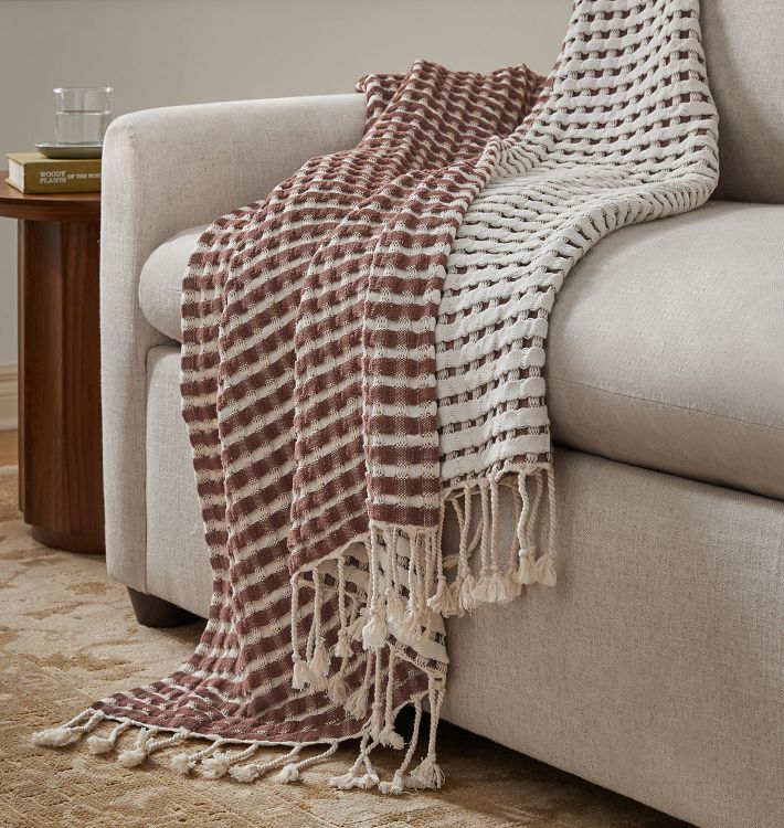 Two-Tone Waffle Knit Throw | Rejuvenation