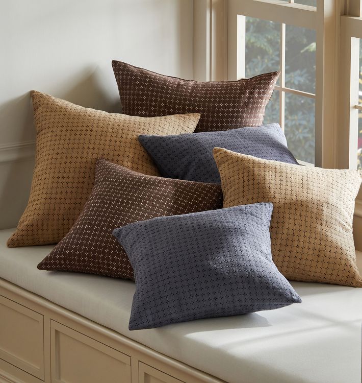 Woven Dobby Cross Stitch Pillow | Rejuvenation