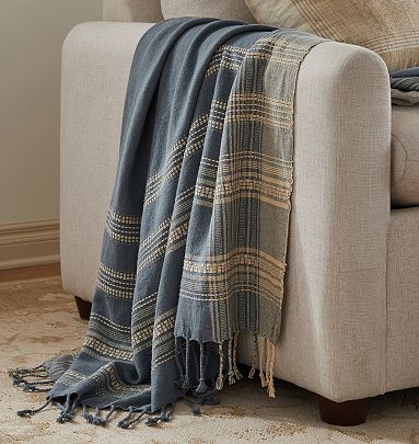 Woven Dobby Linen Throw | Rejuvenation