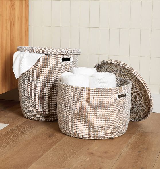 Burres Woven Hamper with Lid | Rejuvenation