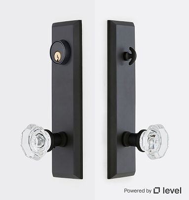 Putman Exterior Crystal Octogonal Door Set with Level Bolt, Smart home ...