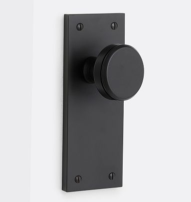 Blair Brass Rectangle Plate with Tumalo Backplate Interior Door Set ...