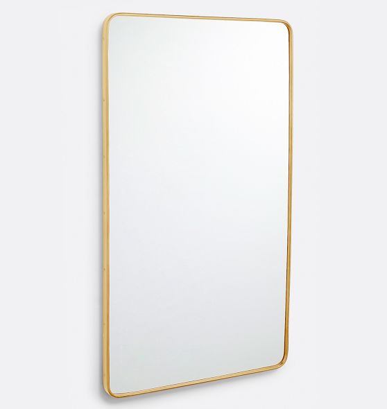 Double Vanity Rounded Rectangle Metal Framed Mirror | Rejuvenation