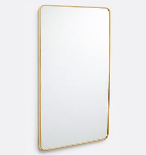 Double Vanity Rounded Rectangle Metal Framed Mirror | Rejuvenation