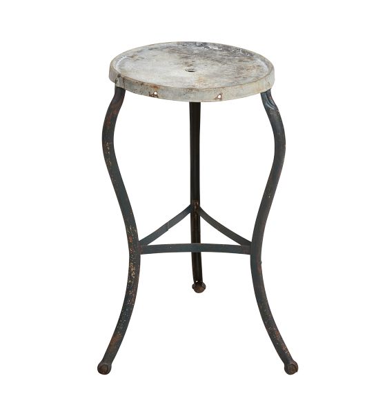 Vintage Three-Legged Steel Stool with Ball and Claw Feet | Rejuvenation