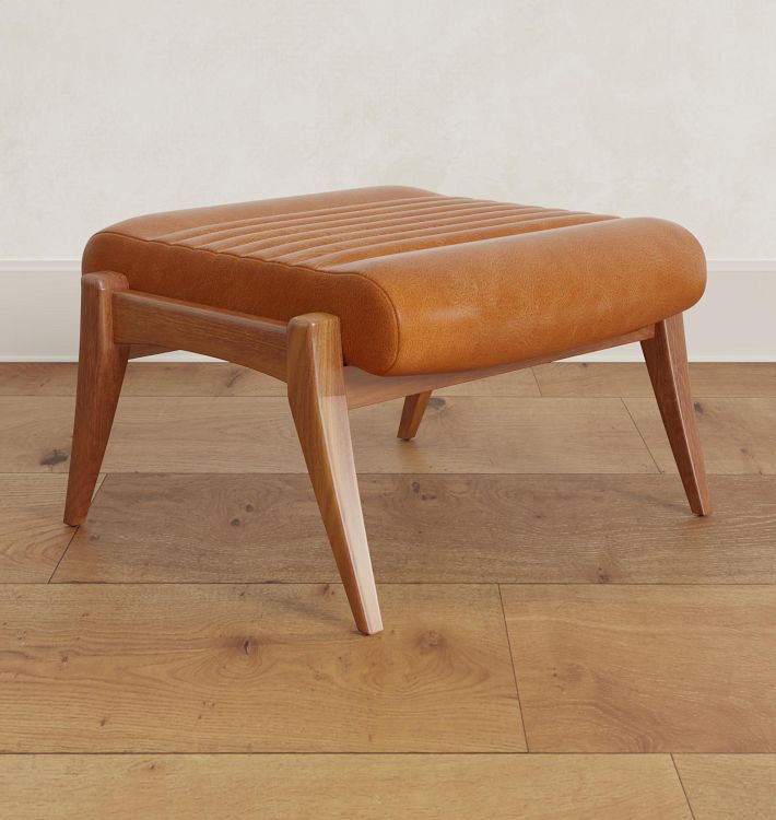 Mosier Leather Ottoman | Rejuvenation