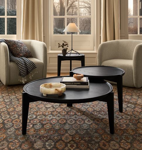 Black round nest coffee tables store
